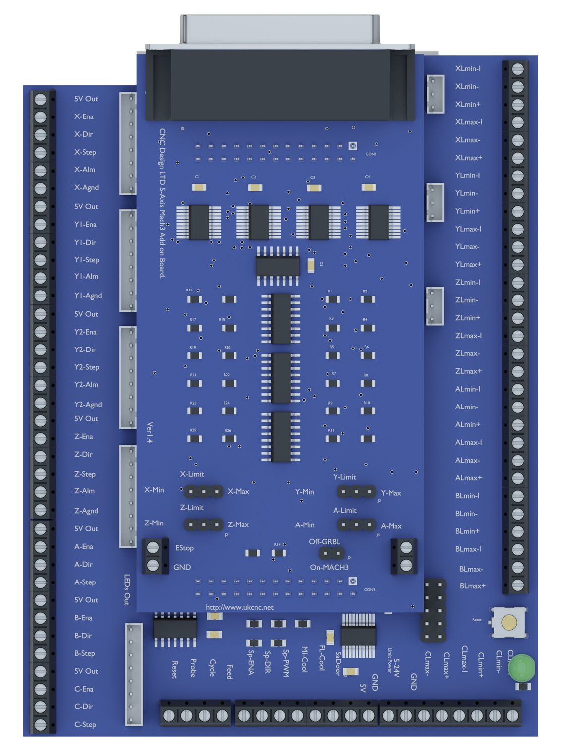 6-Axis Dual Mach3/GRBL CNC Controller - CNC Design Ltd